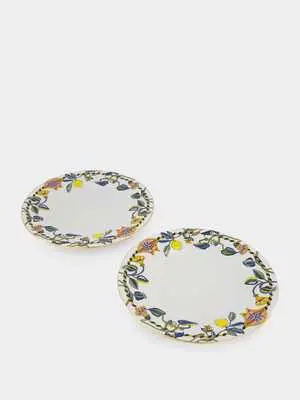 La DoubleJ Borboni Impero Porcelain Dinner Plates Set Of 2