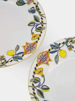 La DoubleJ Borboni Impero Porcelain Dinner Plates Set Of 2