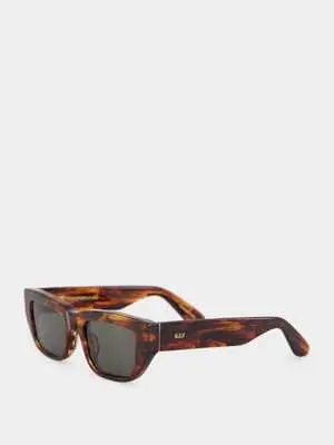 RETROSUPERFUTURE Ra Havana Striata Rectangular Sunglasses - Brown