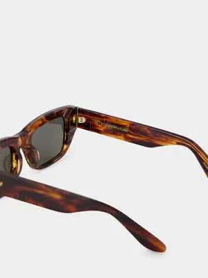 RETROSUPERFUTURE Ra Havana Striata Rectangular Sunglasses - Brown