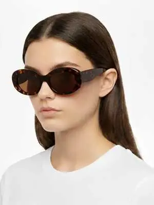 Thierry Lasry Envy Tortoiseshell Oval Sunglasses