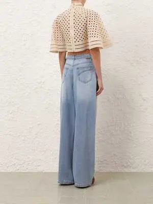 Zimmermann Skylark Indra Flare Denim Jeans - Blue