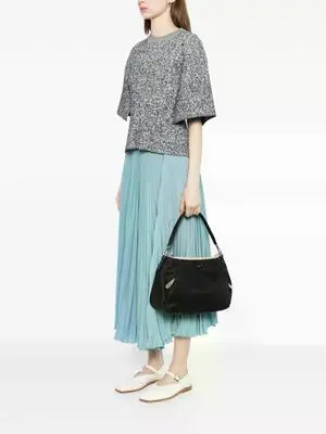 AGNES B. Medium Origami Shoulder Bag - Black