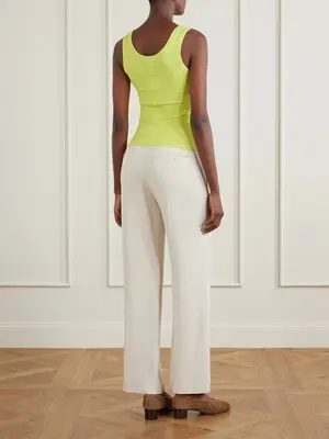 FLORE FLORE Hillie Organic Cotton-jersey Tank Top - Yellow