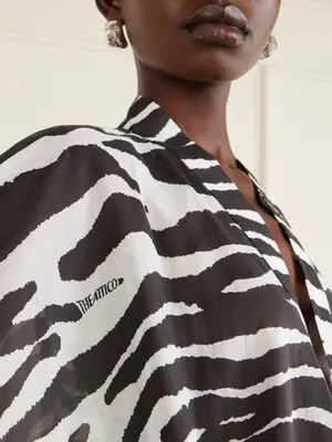 Attico Zebra-print Cotton Kaftan