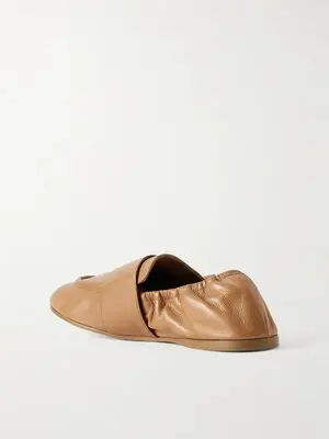 Loewe Toggle Leather Loafers - Brown