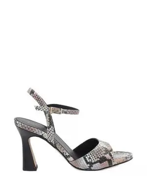 ANGEL ALARCON Snake-effect Buckle-fastening Sandals - Pink