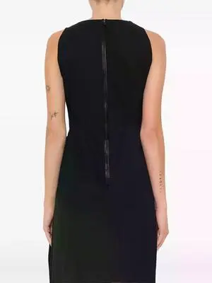 LANVIN V-neck Knot Detail Mini Dress