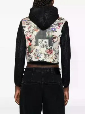 The Artistylist Tattoo-print Cropped Hoodie