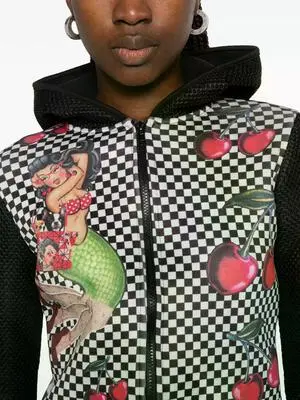 The Artistylist Checkered Mermaid Graphic Jacket