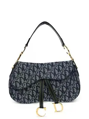 Dior 2003 Trotter Double Saddle Handbag - Blue