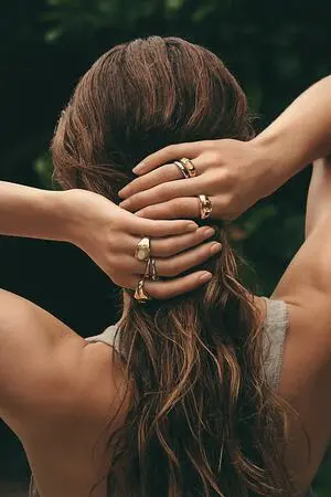 Anthropologie Chunky Stone Cocktail Ring - Opal