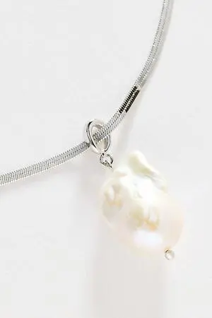 Anthropologie Organic Freshwater Pearl Pendant Necklace