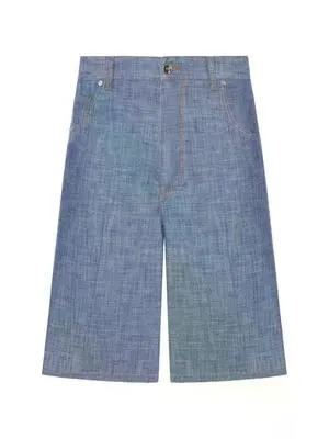 Fendi Contrast Stitch Bermuda Shorts - Blue
