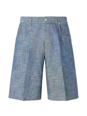 Fendi Contrast Stitch Bermuda Shorts - Blue