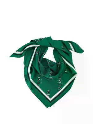 Givenchy Shadow Logo-print Scarf - Green