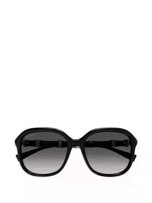 Gucci Bamboo-detail Geometric-frame Sunglasses