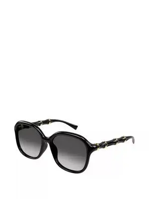 Gucci Bamboo-detail Geometric-frame Sunglasses