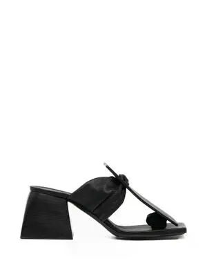 UMA WANG Knotted Square-toe Sandals - Black