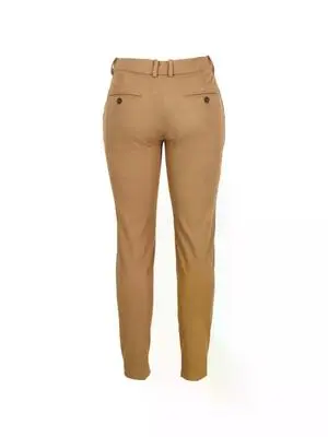 Dolce & Gabbana Beige Twill Logo Patch Trousers