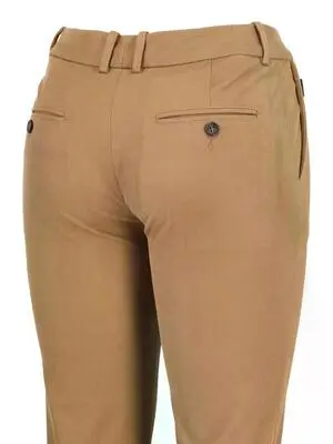 Dolce & Gabbana Beige Twill Logo Patch Trousers
