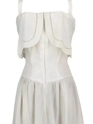 Vintage Scalloped Edge Open-work Dress