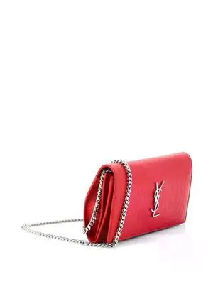 Saint Laurent Monogram Wallet On Chain - Red