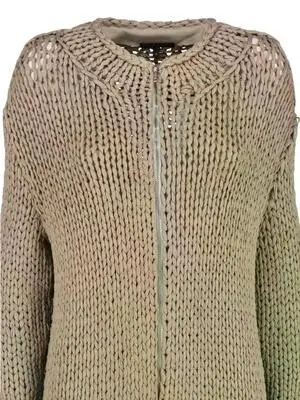 Vintage Zip-up Chunky Knit Sweater