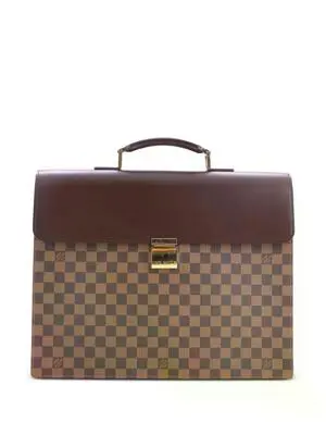 LOUIS VUITTON Damier Ebene Altona Gm Business Bag - Brown