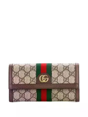 Gucci Ophidia Continental Wallet Gg Coated Canvas Small Wallets