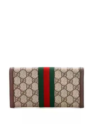 Gucci Ophidia Continental Wallet Gg Coated Canvas Small Wallets