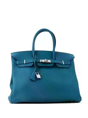 Hermès Birkin Handbag Clemence 35 - Blue