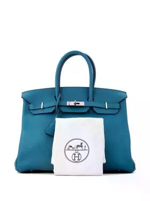 Hermès Birkin Handbag Clemence 35 - Blue