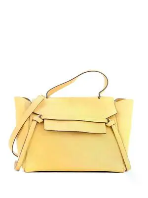 Celine Belt Bag Textured Leather Mini Shoulder Bag - Yellow
