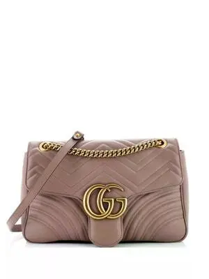 Gucci Gg Marmont Matelassé Leather Medium Shoulder Bag - Neutrals