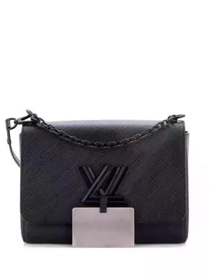 LOUIS VUITTON Braided Chain Twist Bag Epi Leather Mm Crossbody Bag - Black