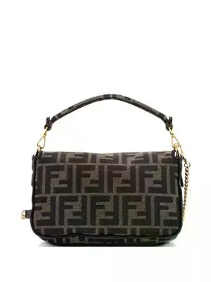 Fendi Zucca Canvas Mini Baguette Bag