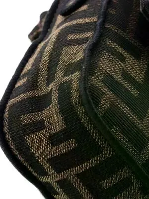 Fendi Zucca Canvas Mini Baguette Bag