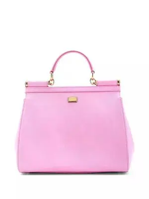 Dolce & Gabbana Miss Sicily Embellished Leather Satchel - Pink