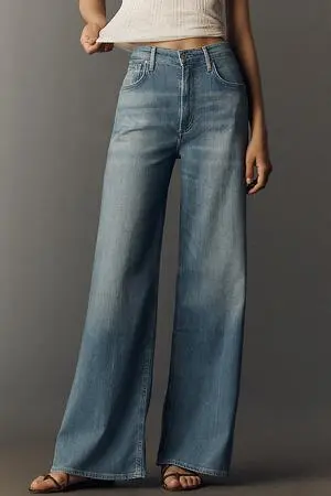 Citizens Of Humanity Lyra Long High-rise Wide-leg Jeans - Canopy