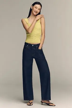Maeve Icon Sweetheart Knit Tank Top - Chartreuse