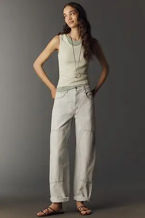 AGOLDE Laria Pieced High-rise Wide-leg Jeans - Process