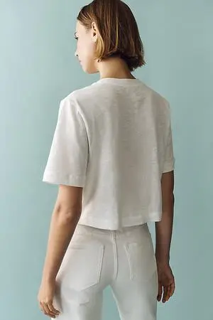 Maeve Corey Cotton Boxy T-shirt - Neutral Pattern