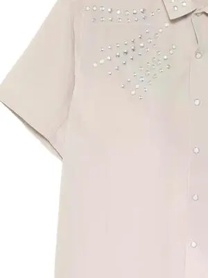 TOGA TOO Stud Embellished Short Sleeve Shirt