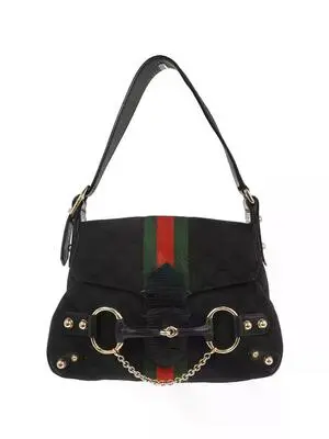 Gucci Gg Horsebit Handbag - Black