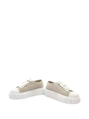 Miu Miu Platform Canvas Sneakers