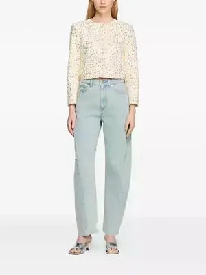 Sandro Sequin-embellished Cropped Jacket