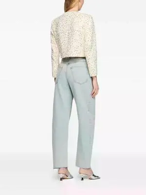 Sandro Sequin-embellished Cropped Jacket