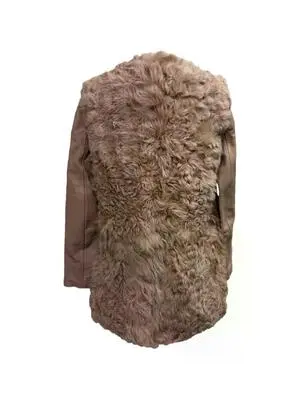 Maje Textured Shearling Coat