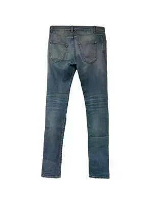 Saint Laurent Ripped Slim-fit Jeans - Blue